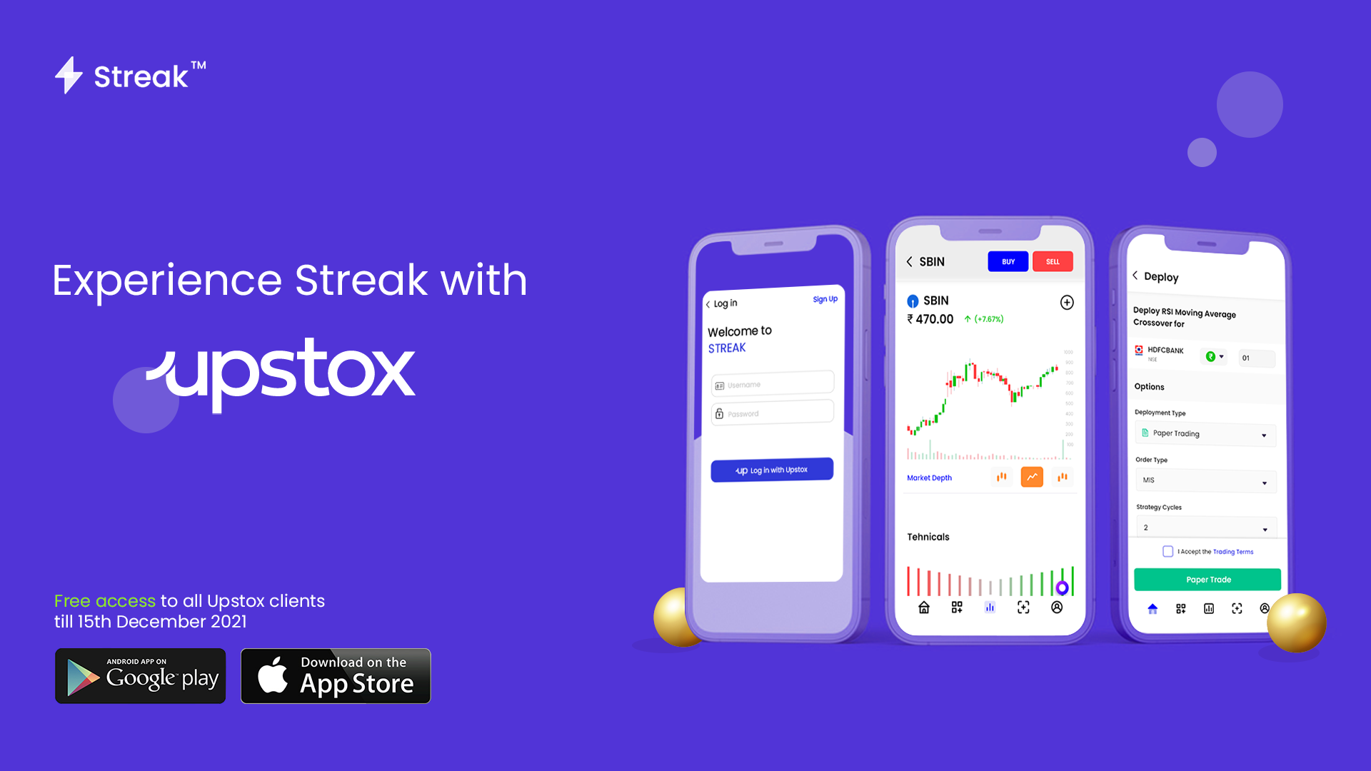 Introducing Streak for Upstox Users - Streak Tech